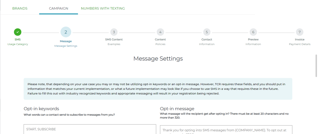 Text Messaging Registration: Field-by-Field Guide